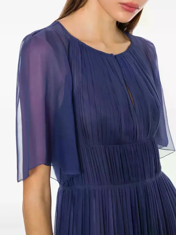 Alberta Ferretti Plissé Maxi Dress