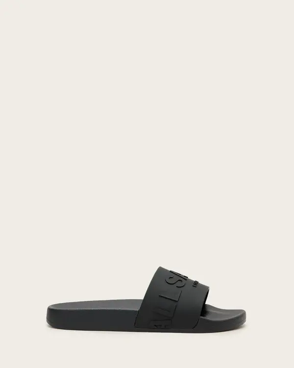 ALLSAINTS Biggy Slip-on Logo Sliders - Black