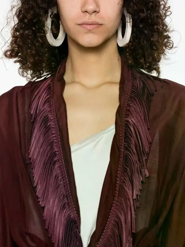 FORTE_FORTE Fringed-detailing Coat