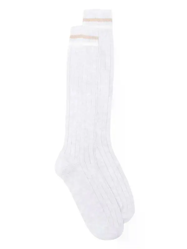 Eleventy Ribbed Socks - Grey