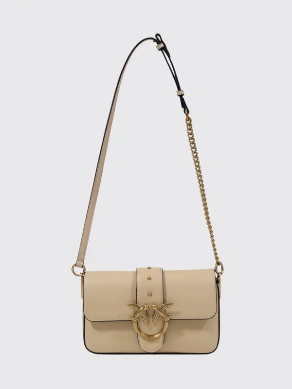 Pinko Mini Bag With Clasp Detail - Beige