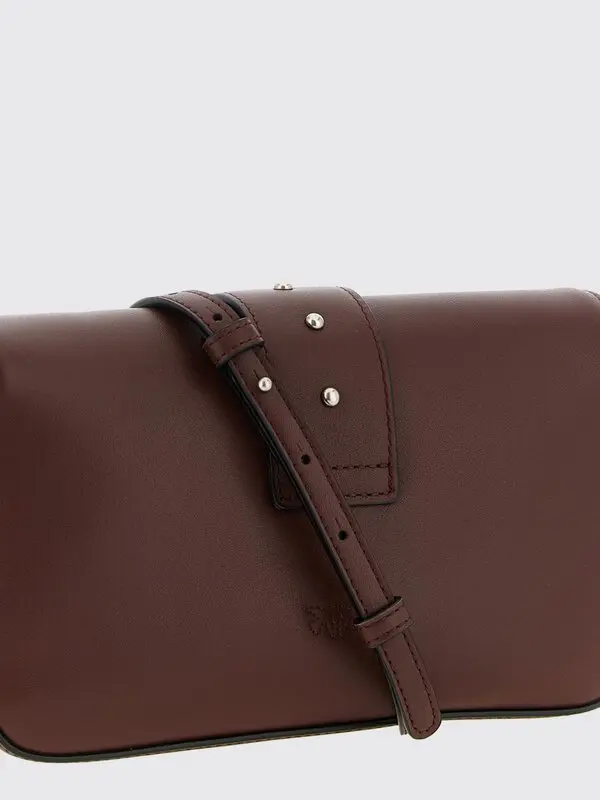 Pinko Mini Bag With Clasp Detail - Burgundy
