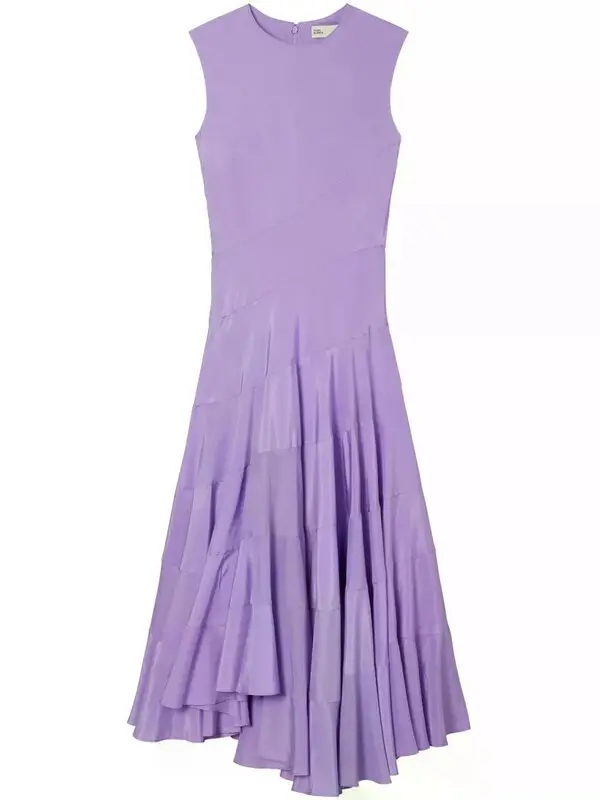 Tory Burch Pleated Midi Dress - Purple