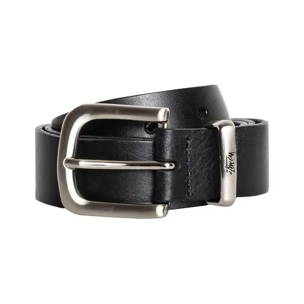StüSsy Metal S Tip Belt - Black | Editorialist