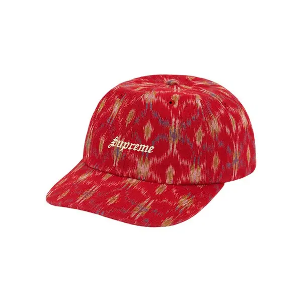 Supreme Ikat 6-panel Cap - Red