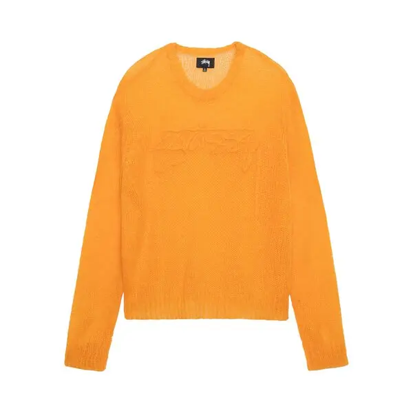 StÜssy Loose Knit Logo Sweater - Orange