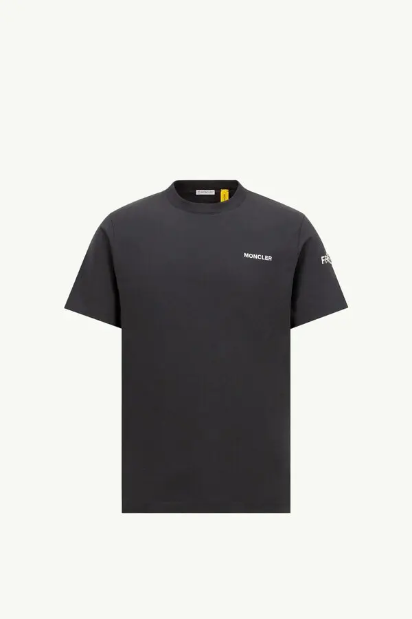 Moncler X Frgmt X Frgmt Maxi Logo Cotton T-Shirt - Black