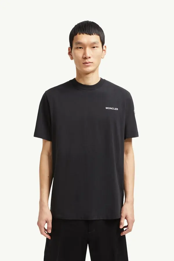 Moncler X Frgmt X Frgmt Maxi Logo Cotton T-Shirt - Black