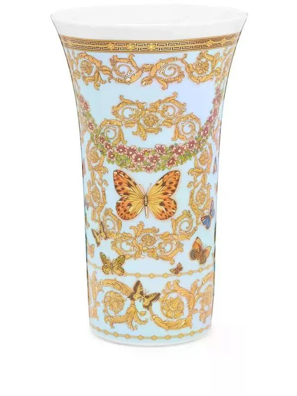 Versace Le Jardin De Porcelain Vase - Blue