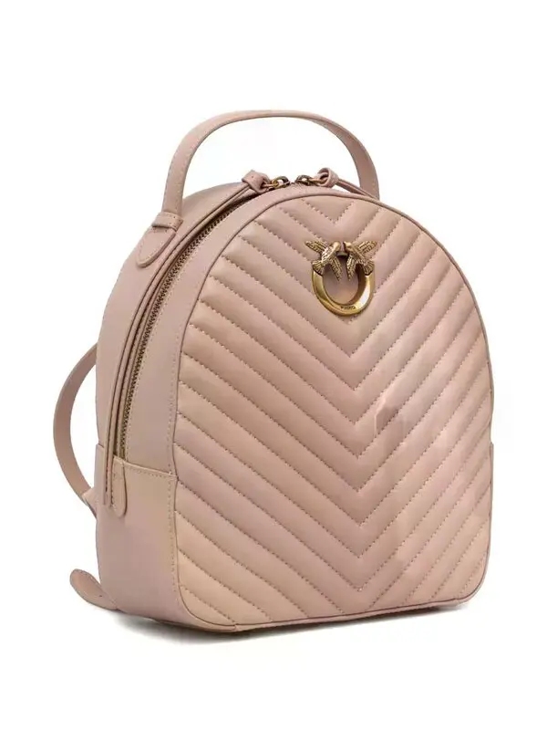 Pinko Leather Backpack - Neutrals