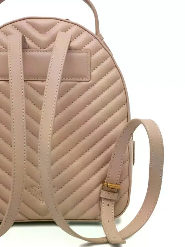 Pinko Leather Backpack - Neutrals