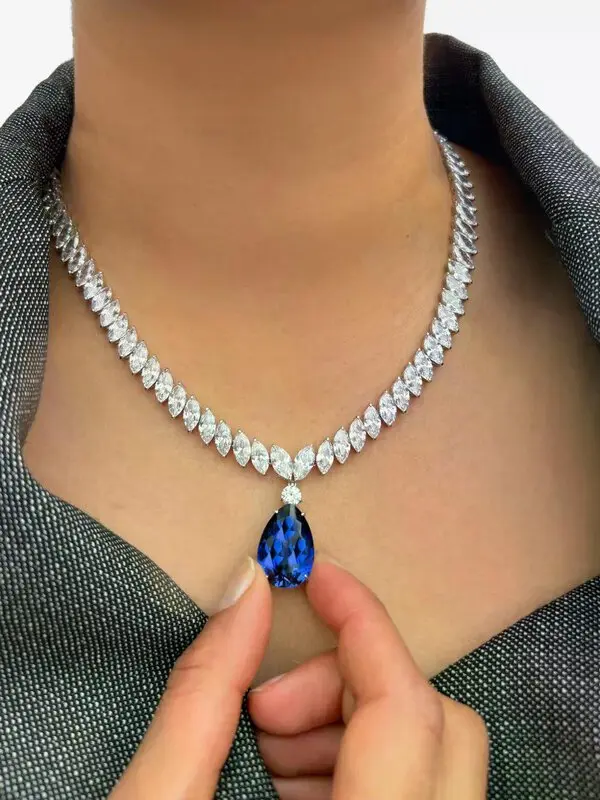 JUWELINA PARIS Reve Bleu Sapphire Necklace