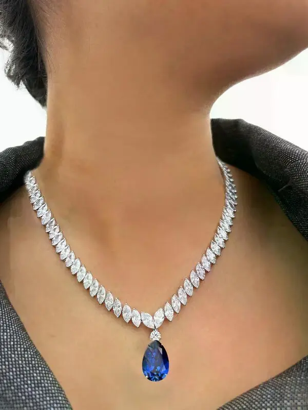 JUWELINA PARIS Reve Bleu Sapphire Necklace