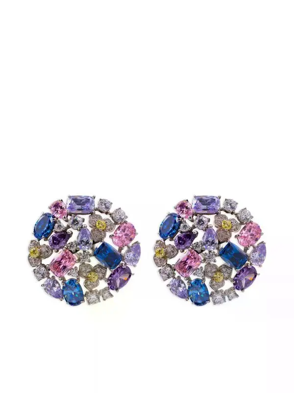 JUWELINA PARIS Lucia Sapphire Earrings - Blue