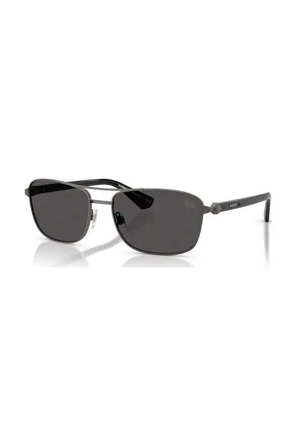 Burberry Rectangle Sunglasses With Check Pattern - Grey