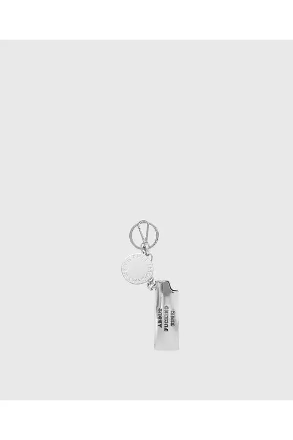 Stella McCartney Its About Fucking Time Lighter Keychain - Silver