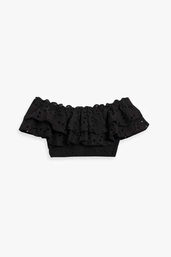 Charo Ruiz Ibiza Broderie Anglaise Cotton-blend Top