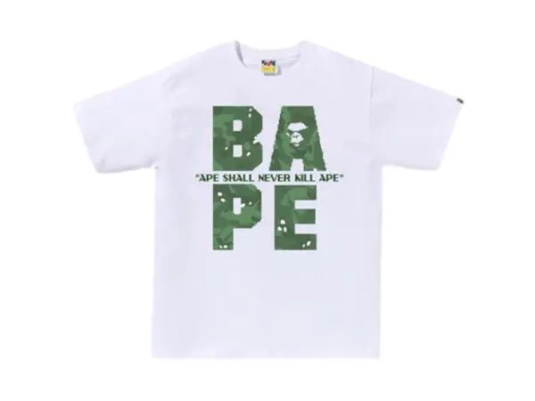 A BATHING APE Bitmap Logo Tee Shirt - White