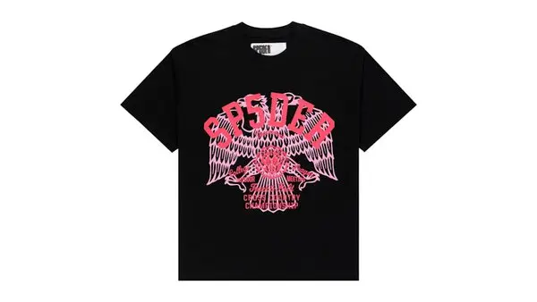 SP5DER Cross Country Slub Tee Shirt - Black