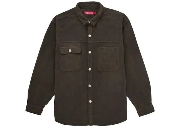 Supreme Washed Corduroy Shirt - Brown