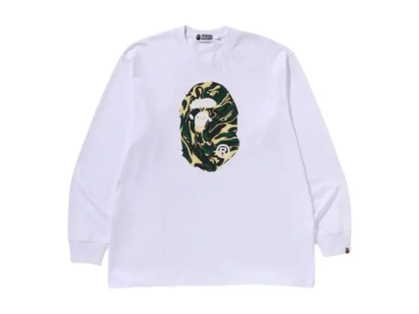 A BATHING APE Marbling Camo Ape Head Relaxed Fit Tee Shirt