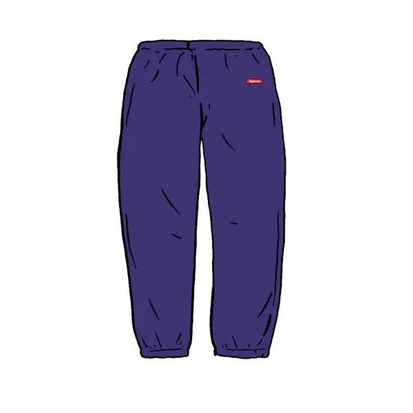 Supreme Small Box Sweatpant - Washed Navy Blue