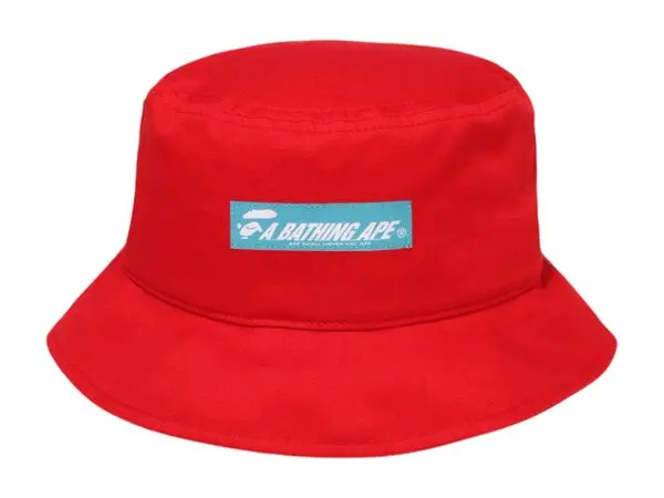 A BATHING APE Half Mesh Bucket Hat - Red