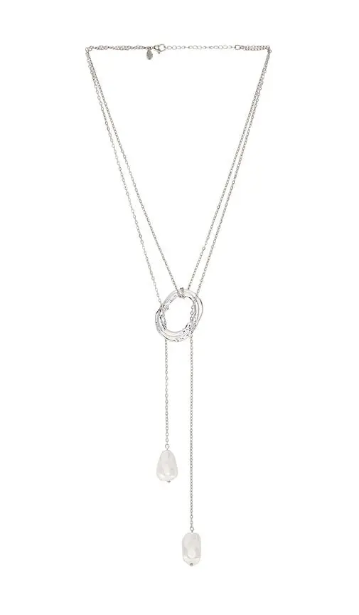 PETIT MOMENTS Solar Lariat Necklace - Silver