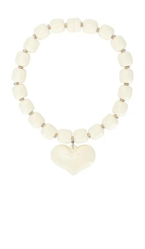 JULIETTA Amore Heart Pendant Necklace - Ivory