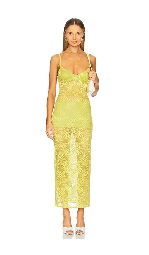 OW Kayla Maxi Dress - Lime Green