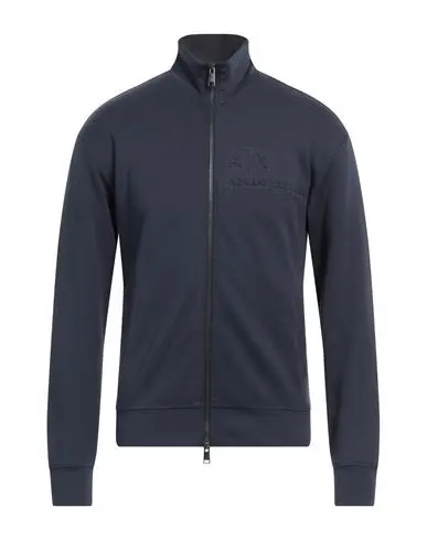 Armani Exchange Cotton-blend Zip-up Sweatshirt - Navy