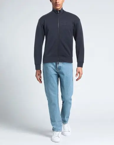 Armani Exchange Cotton-blend Zip-up Sweatshirt - Navy