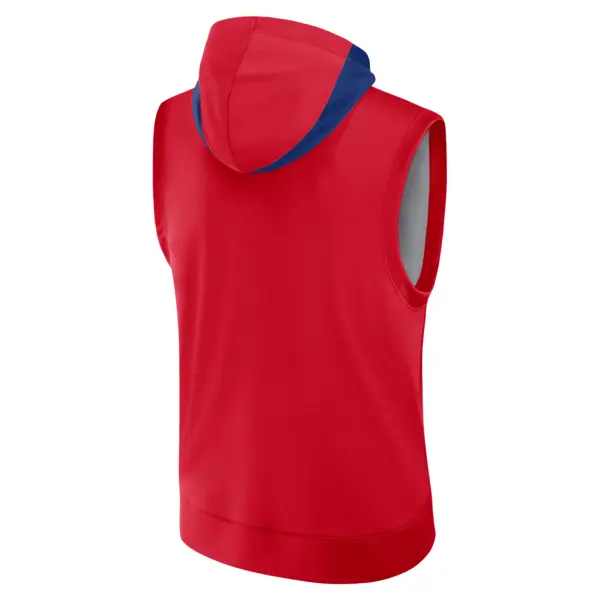 Nike Philadelphia Phillies Authentic Collection Dri-fit Mlb Sleeveless Pullover Hoodie - Red