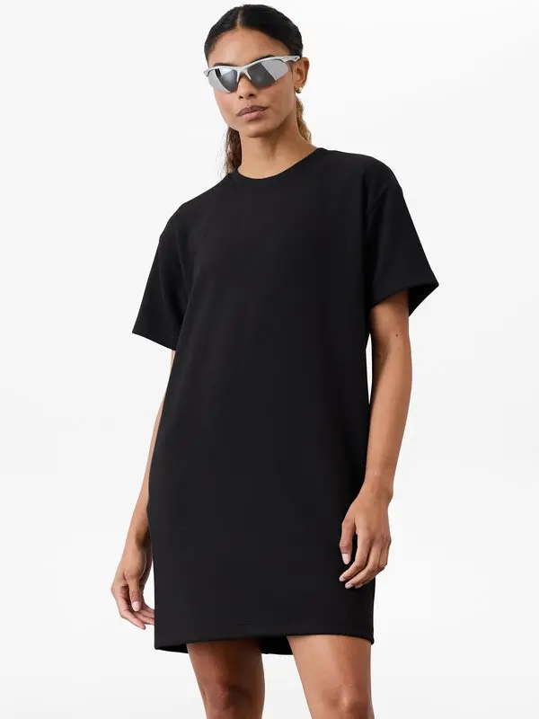 Athleta Seasoft Rib T-Shirt Dress In Black - 50% Off | Editorialist