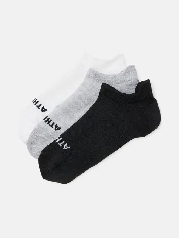 Athleta High Performance Ankle Sock 3-pack - Neutral Multi