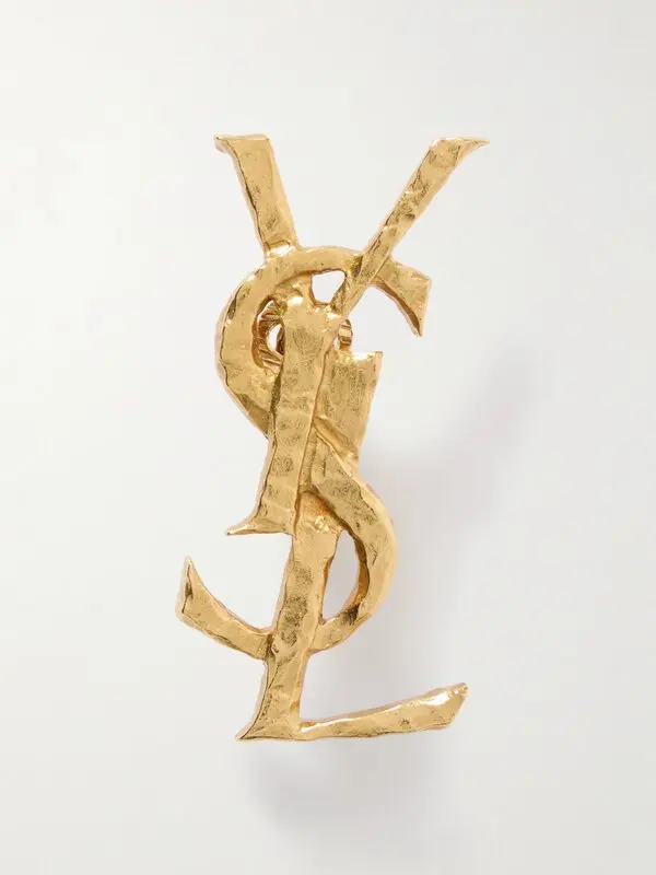 Saint Laurent Cassandre -tone Clip On Earring - Gold