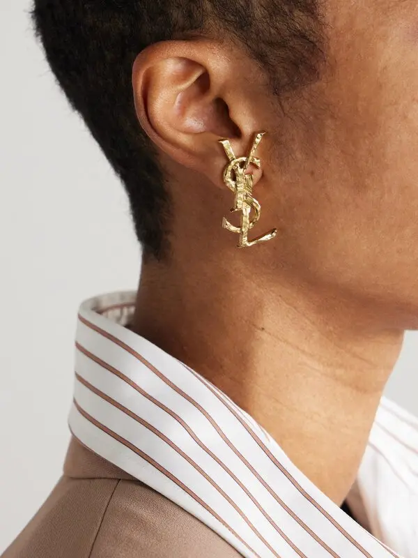 Saint Laurent Cassandre -tone Clip On Earring