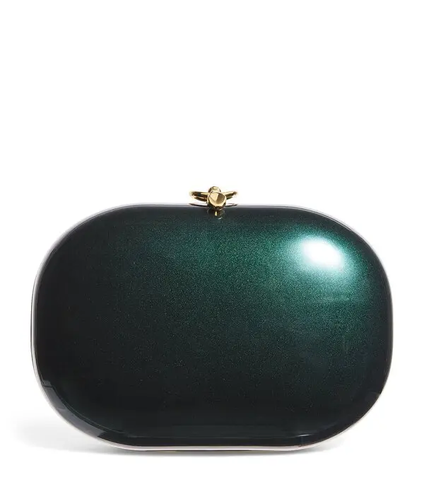 Jeffrey Levinson Oval Elina Clutch Bag - Green