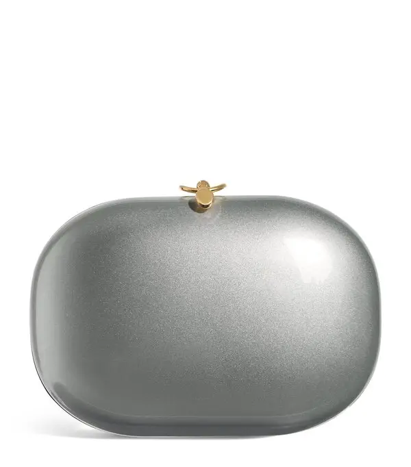 Jeffrey Levinson Elina Oval Clutch - White