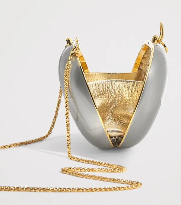 Jeffrey Levinson Elina Oval Clutch - White