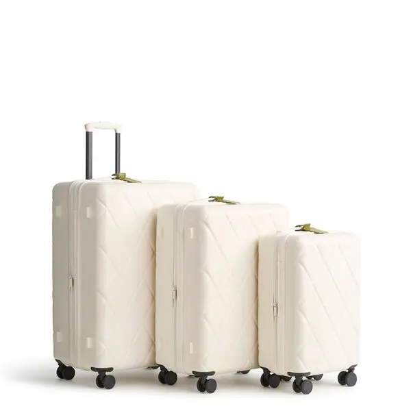 VERA BRADLEY Nested 3 Piece Luggage Set - White