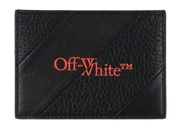 Off-White Diag Intarsia Card Case - Black/orange