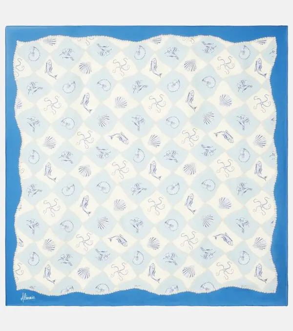 ALEMAIS Pia Printed Silk Scarf - Multicoloured