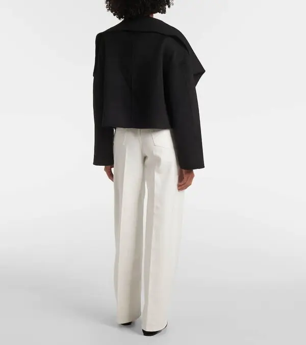 TOTEME Signature Cropped Wool Double Jacket