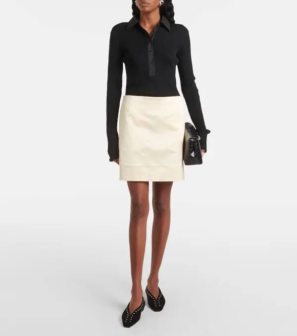 TOTEME Cotton-blend Crepe Miniskirt