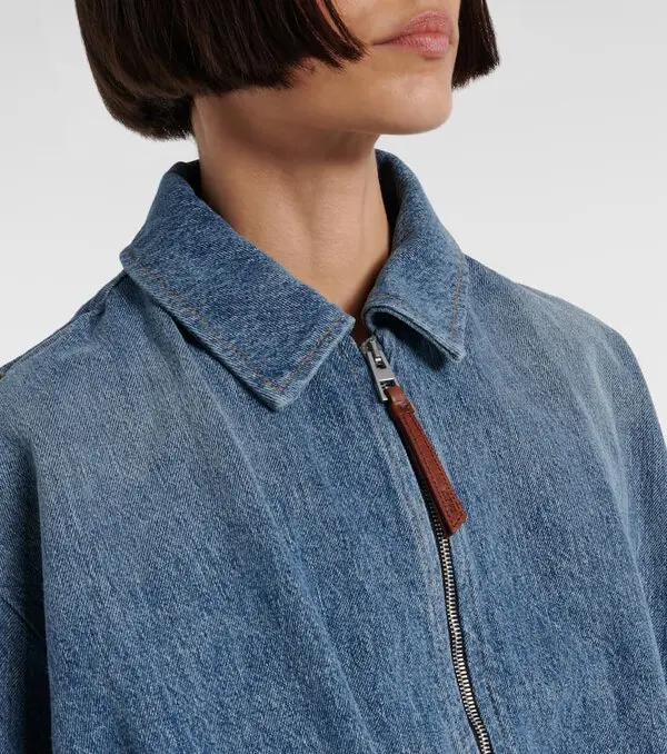 Loewe Draped Denim Jacket - Blue