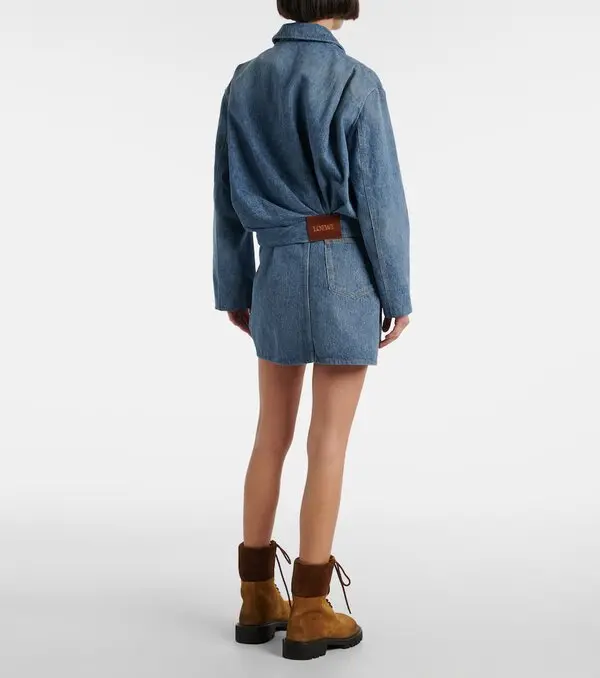 Loewe Draped Denim Jacket - Blue