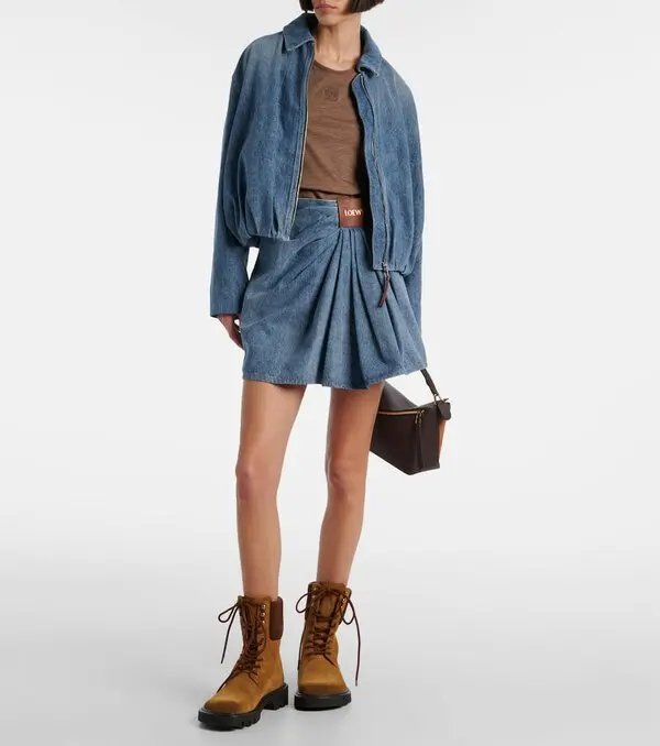 Loewe Draped Denim Jacket - Blue
