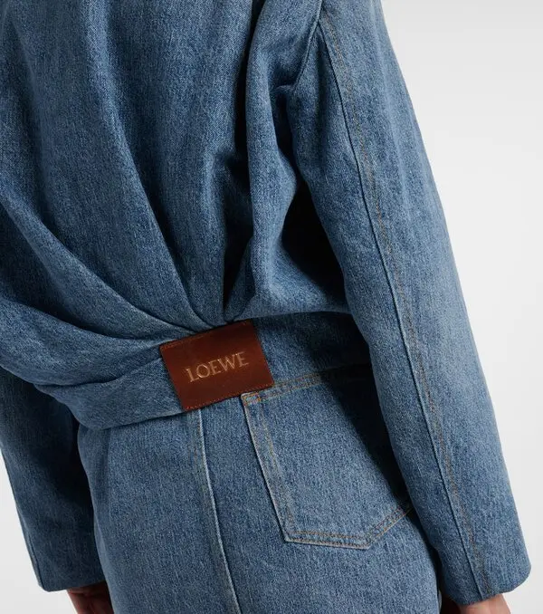 Loewe Draped Denim Jacket - Blue