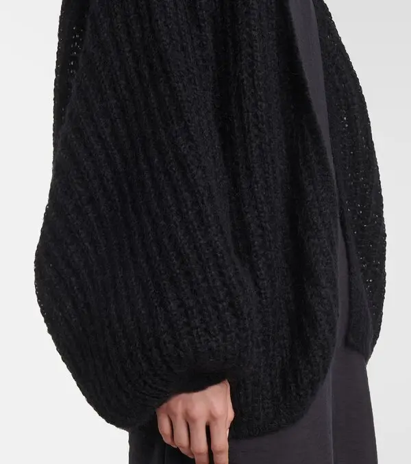 TOTEME Mohair And Wool-blend Cardigan - Black